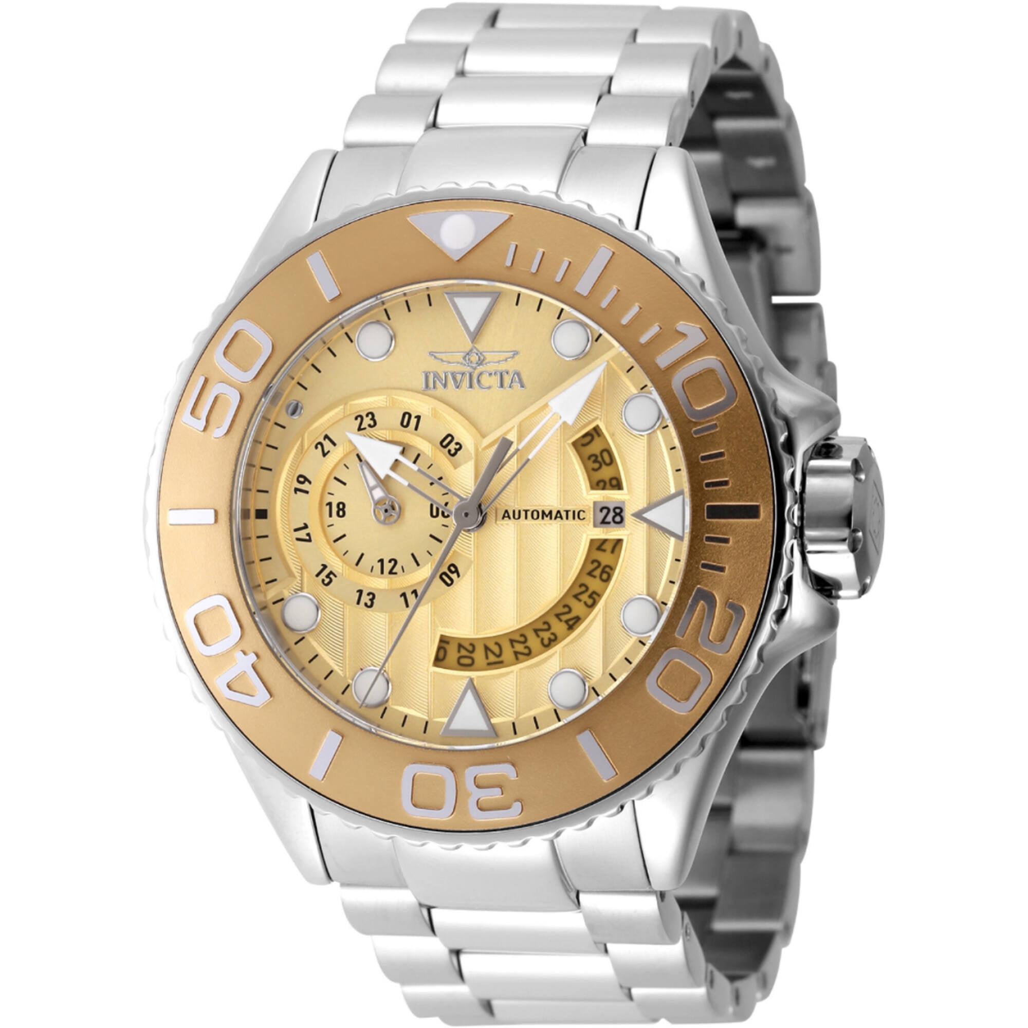 Invicta Grand Diver GMT Automatic Gold Dial Men's Watch 47543 - Walmart.com