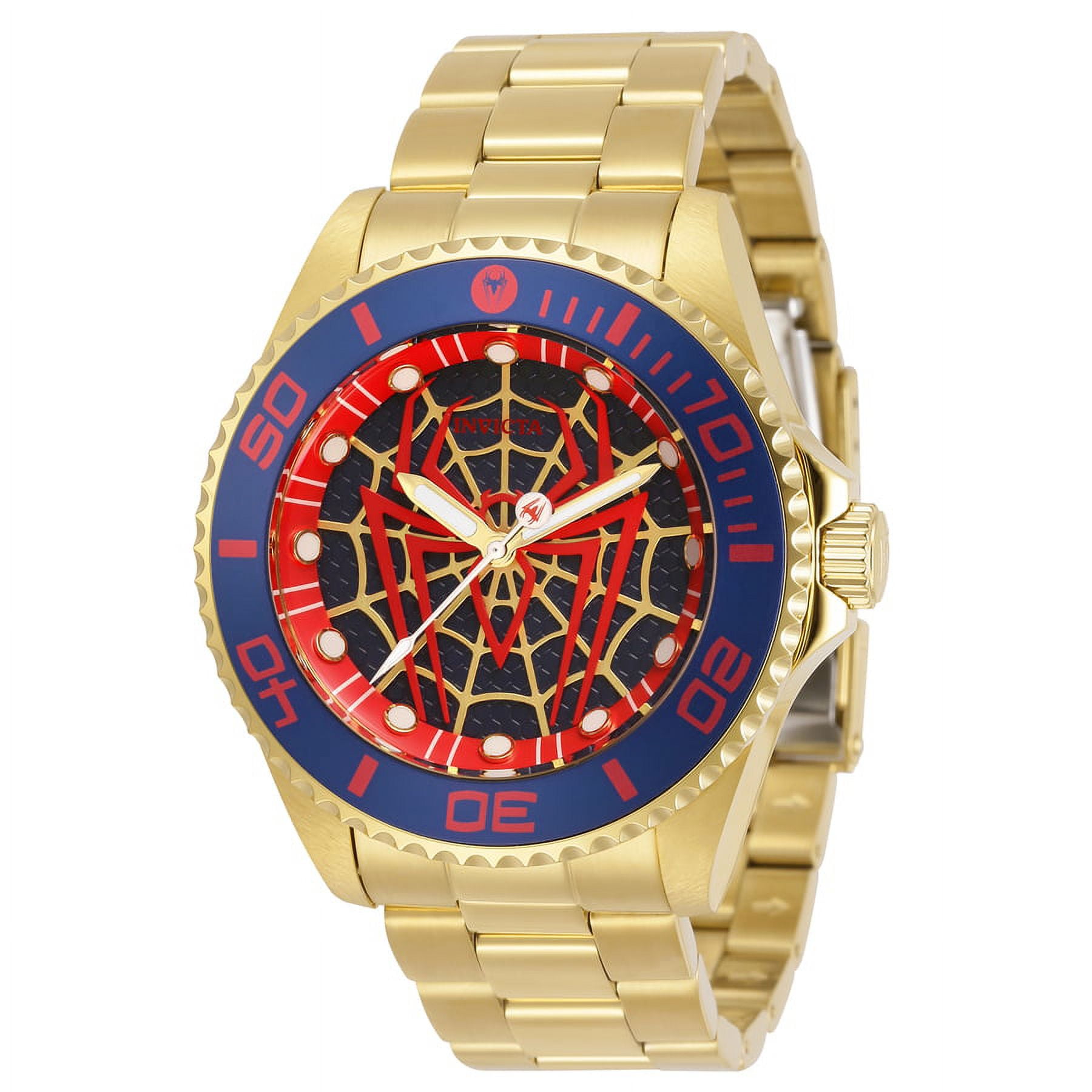 Invicta Marvel Spiderman Limited Edition Quartz Blue Dial Men's Watch ...