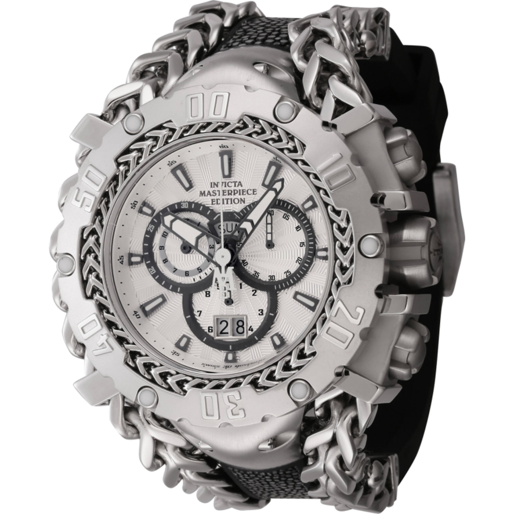Invicta Masterpiece Chronograph Quartz Silver Dial Men's Watch 44617 ...
