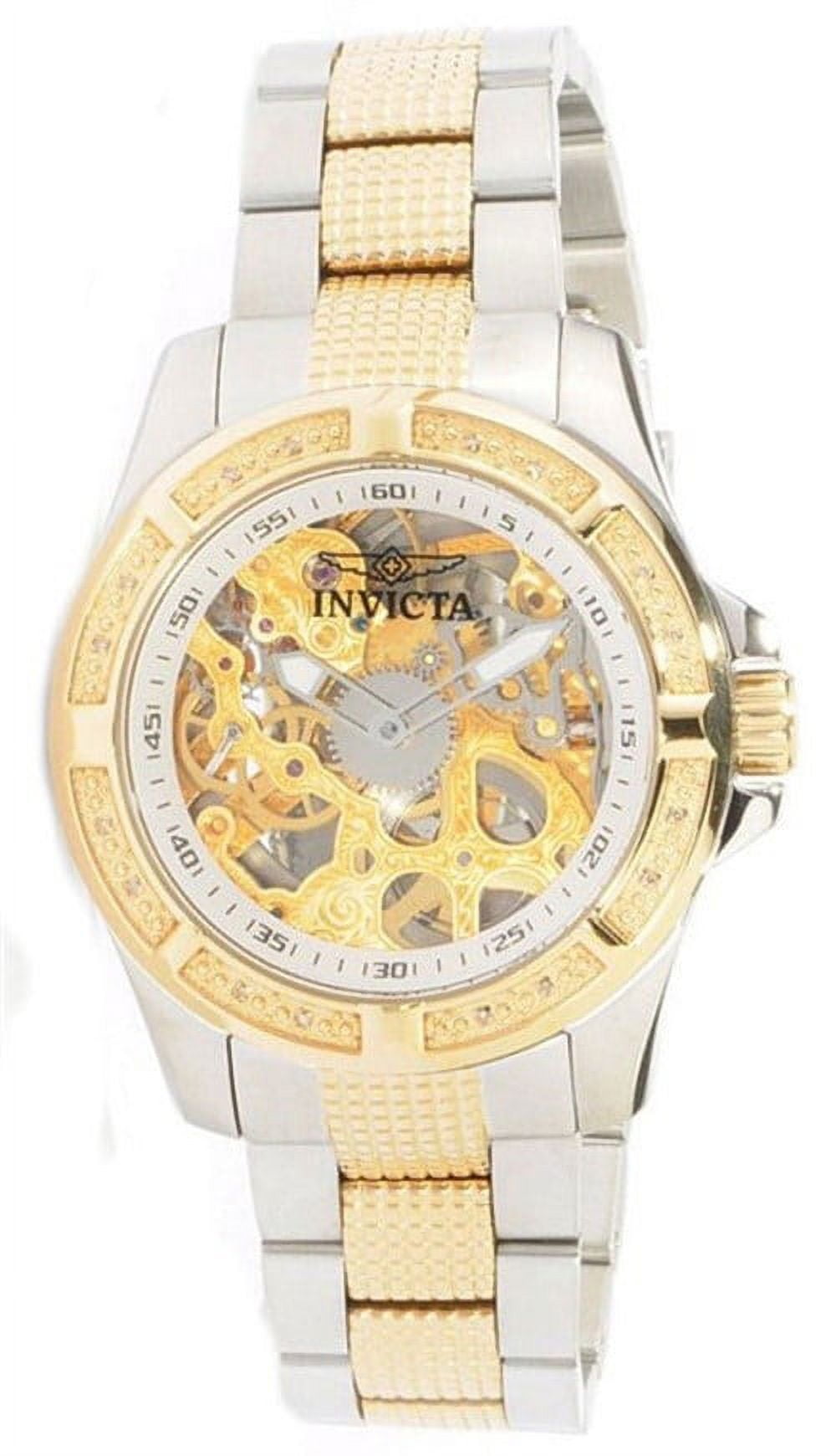 Invicta Men's 0124 Two Tone Mechanical Skeleton Watch - Walmart.com