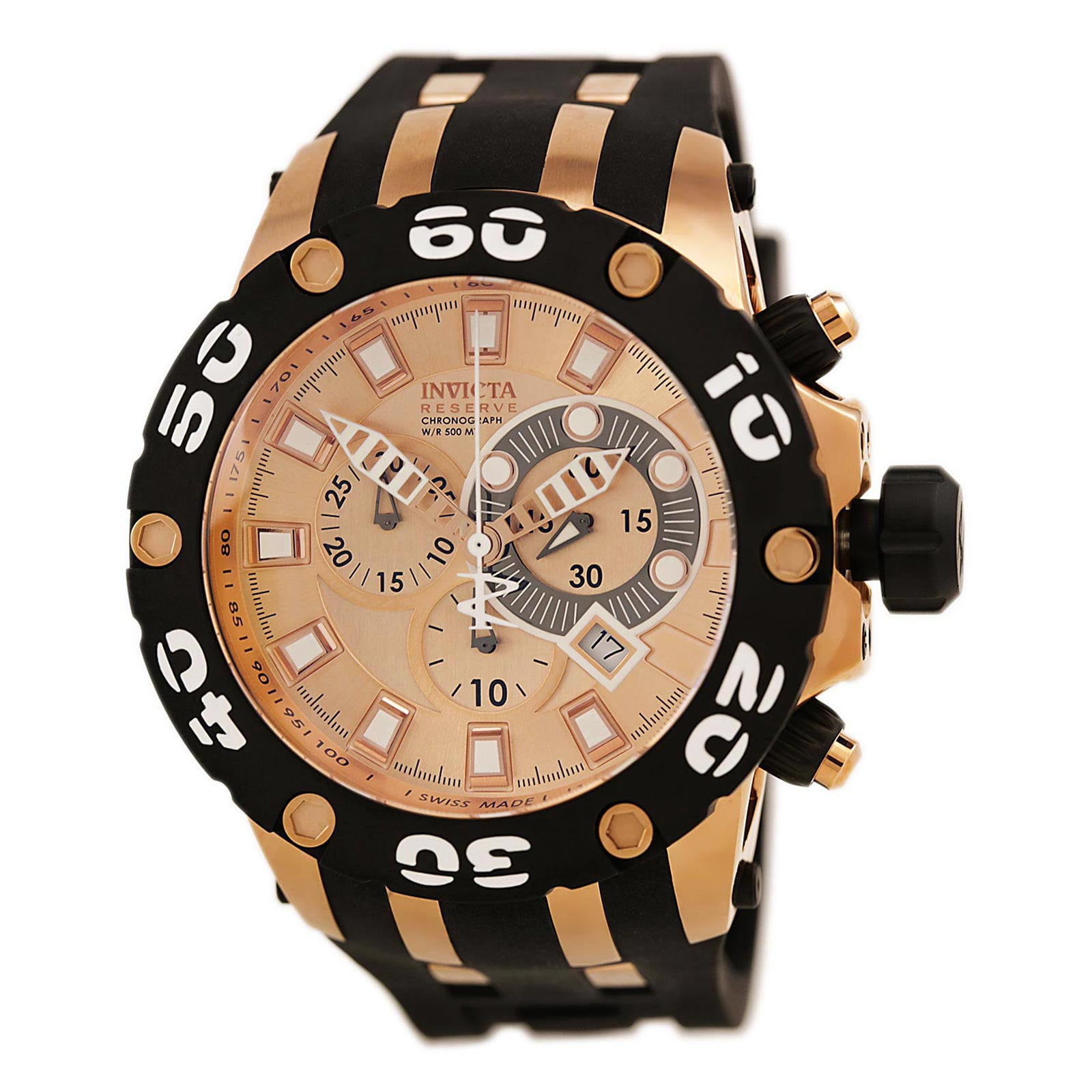 Invicta Men's 0919 Reserve Specialty Subaqua Rose Gold Dial Chronograph ...