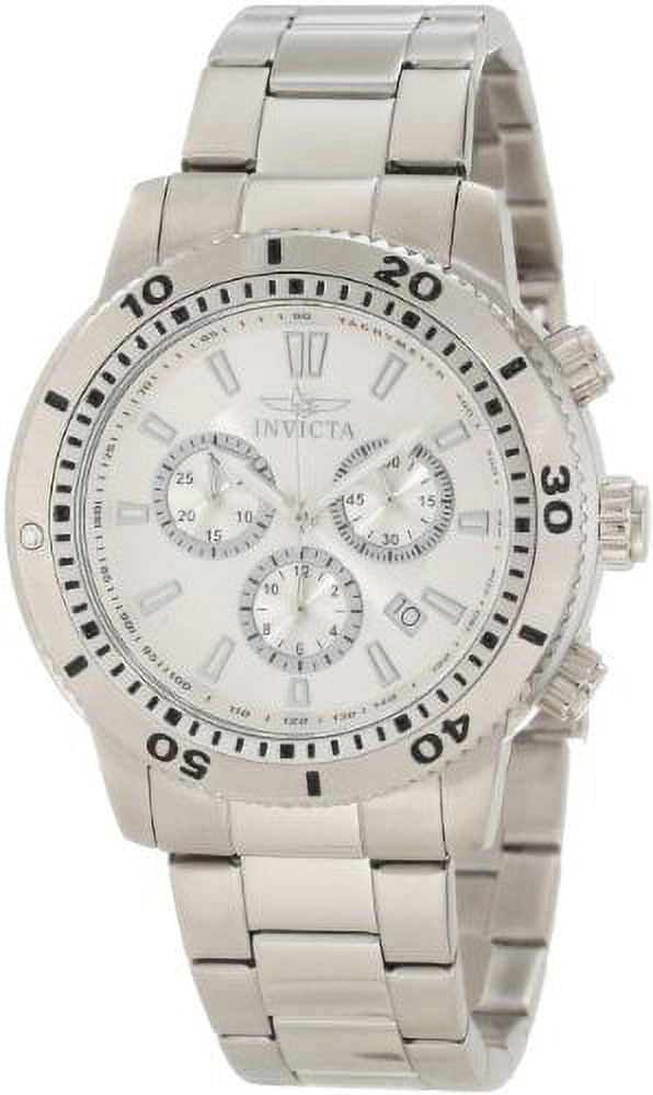 Invicta Men's 10358 Specialty Quartz 45mm Chronograph Silver Dial SS ...