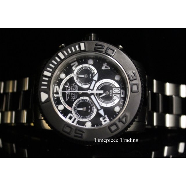 Invicta Men's 11161 Sea Analog Hunter Pro Diver Chronograph Black Dial ...