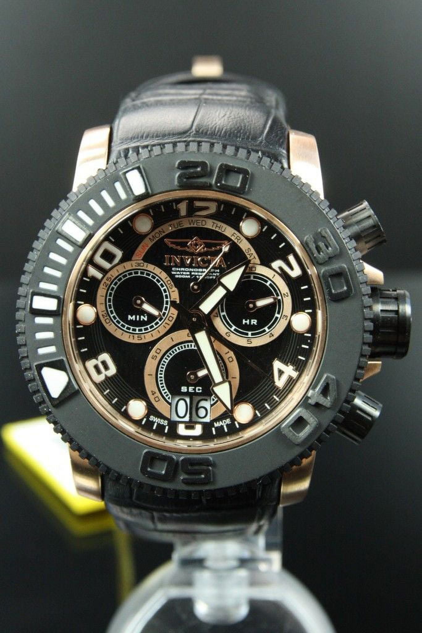 Invicta Men's 11168 Sea Hunter Pro Diver Chronograph Black Textured ...