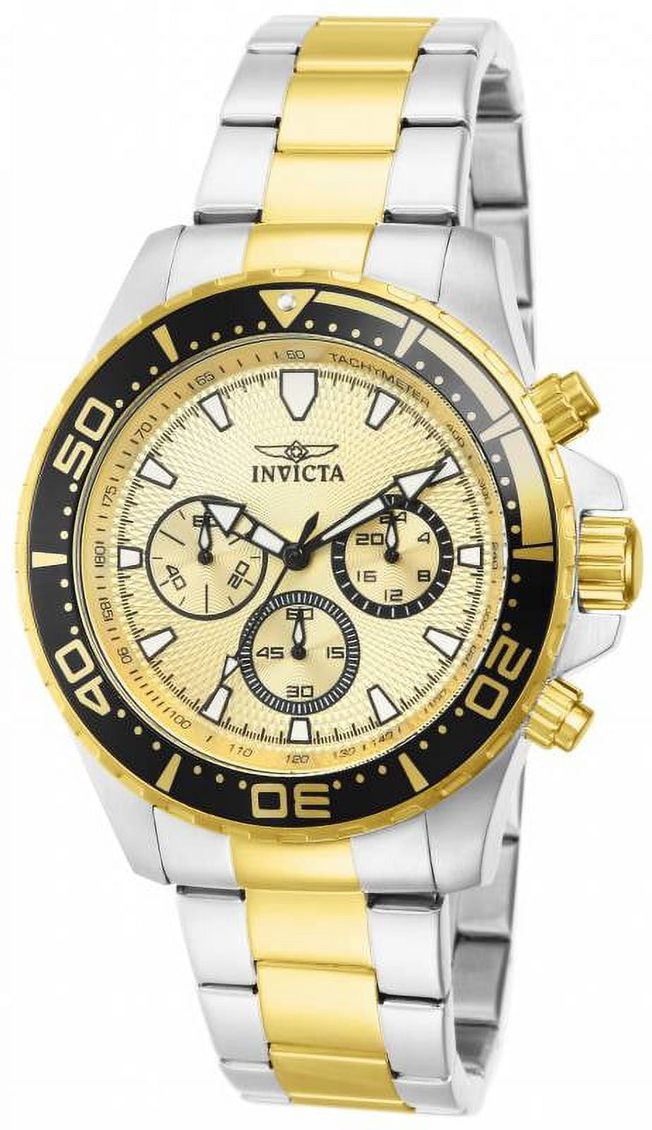 Invicta Men's 12916 Pro Diver Quartz Chronograph Gold Dial Watch ...
