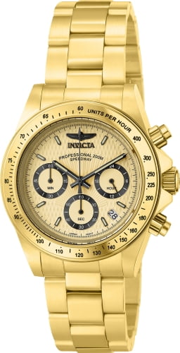 Invicta Men's 14929 Speedway Analog Display Japanese Quartz Gold Watch ...