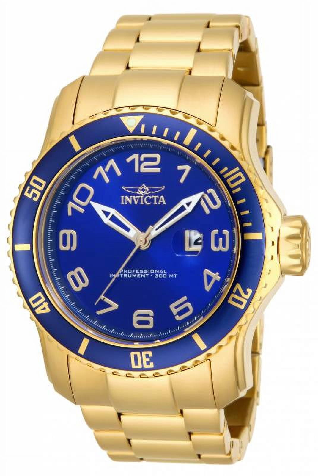 Invicta Men's 15347 Pro Diver Blue and Yellow Gold-Tone Stainless Steel ...
