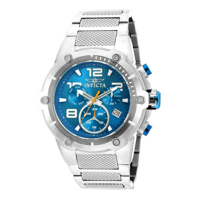 Invicta Men's 19527 Speedway Blue Dial Steel Bracelet Chronograph Watch ...