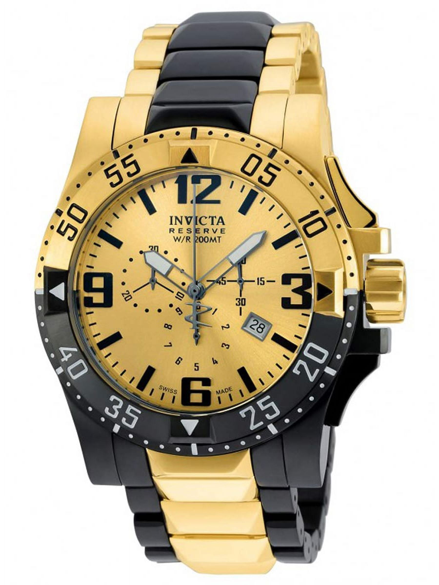 Invicta Men's 20141 Excursion Reserve Gold Dial Two Tone Steel Chronograph Dive Watch - Walmart.com