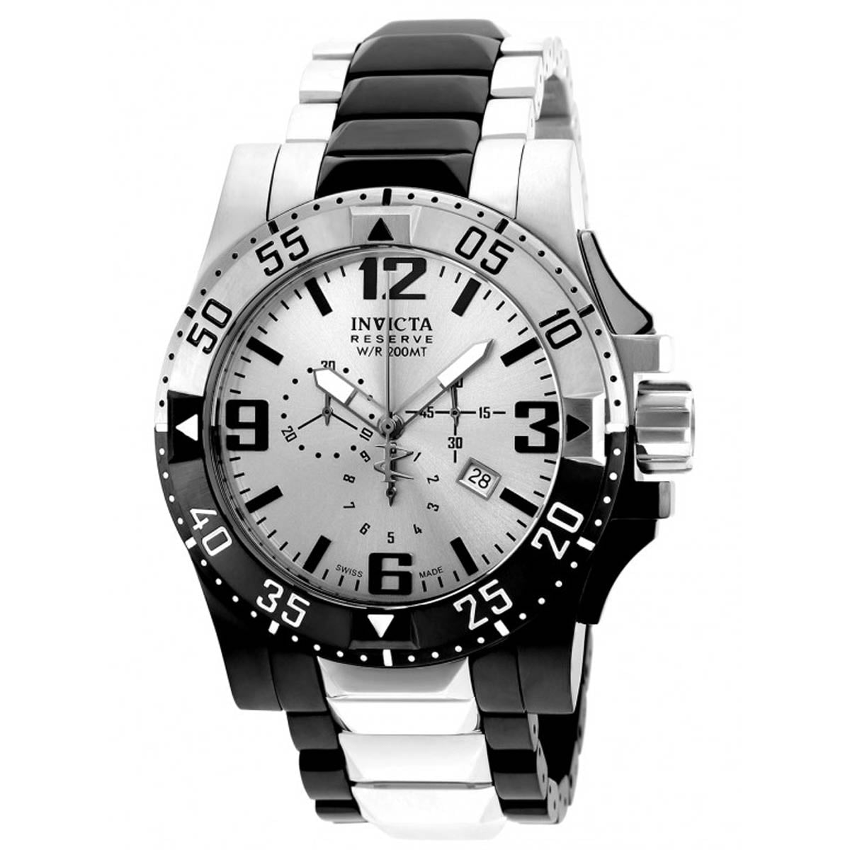 Invicta Men's 20142 Excursion Reserve Silver Dial Two Tone Steel ...