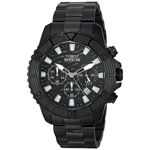 Invicta Men's 24005 Pro Diver Chronograph Black Ip Ss Black Dial Watch ...