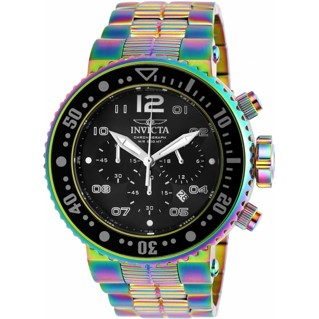 Invicta Men's 25078 Pro Diver Combat Seal Iridescent Steel Chronograph ...