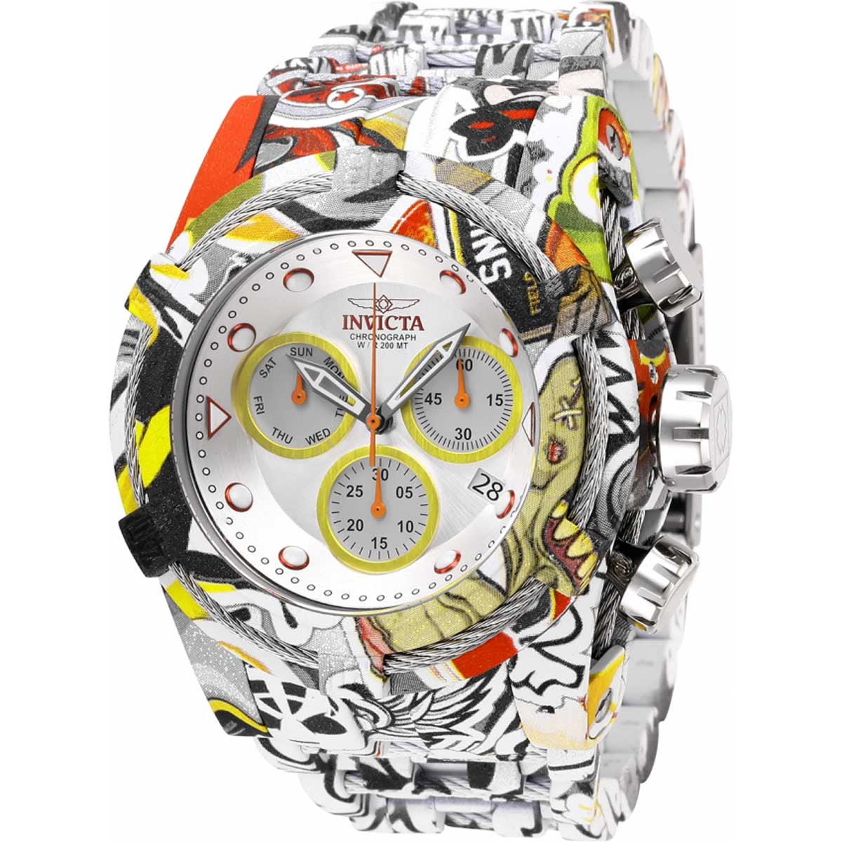 Invicta 27095 Men's Bolt Silver and Yellow Dial Chronograph Watch ...