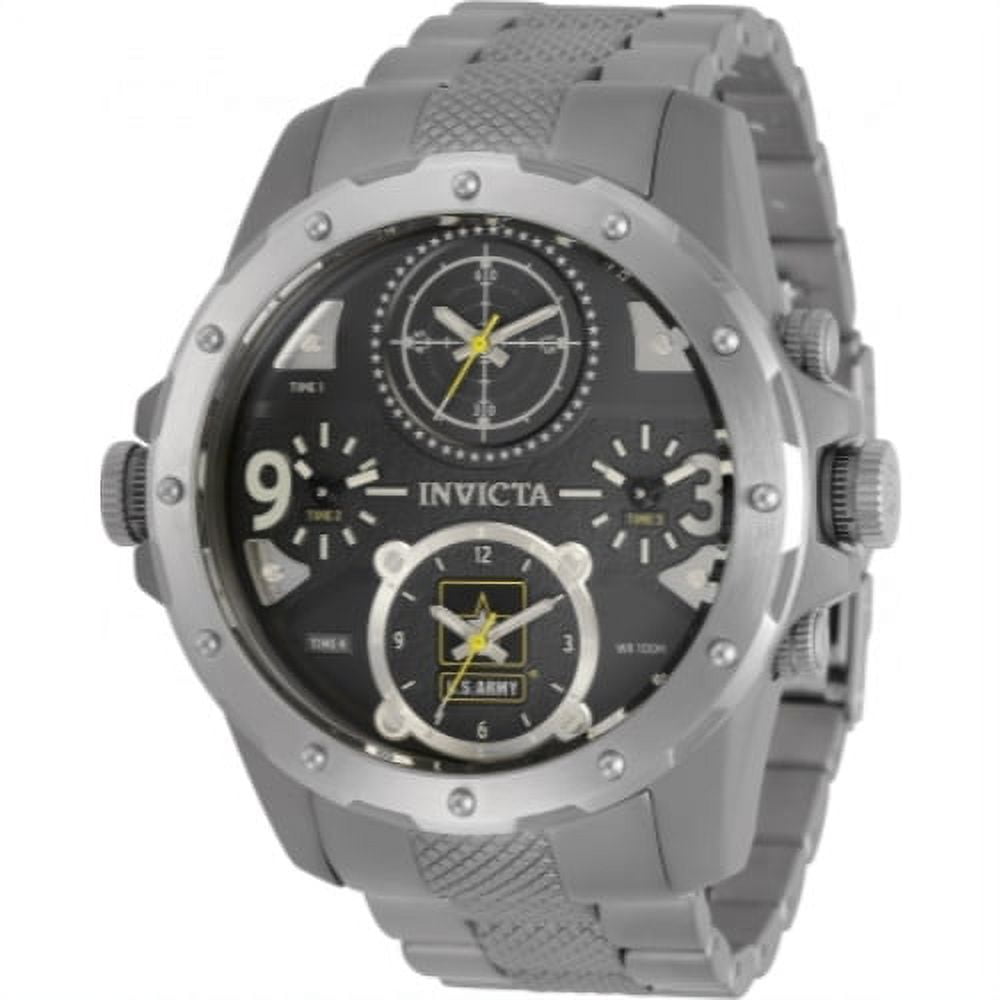 Invicta Men's 31970 U.S. Army Quartz Chronograph Black, Silver Dial ...