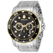 Invicta Men's 52mm Reserve Quartz 3 Hand Silver Dial Stainless Steel ...