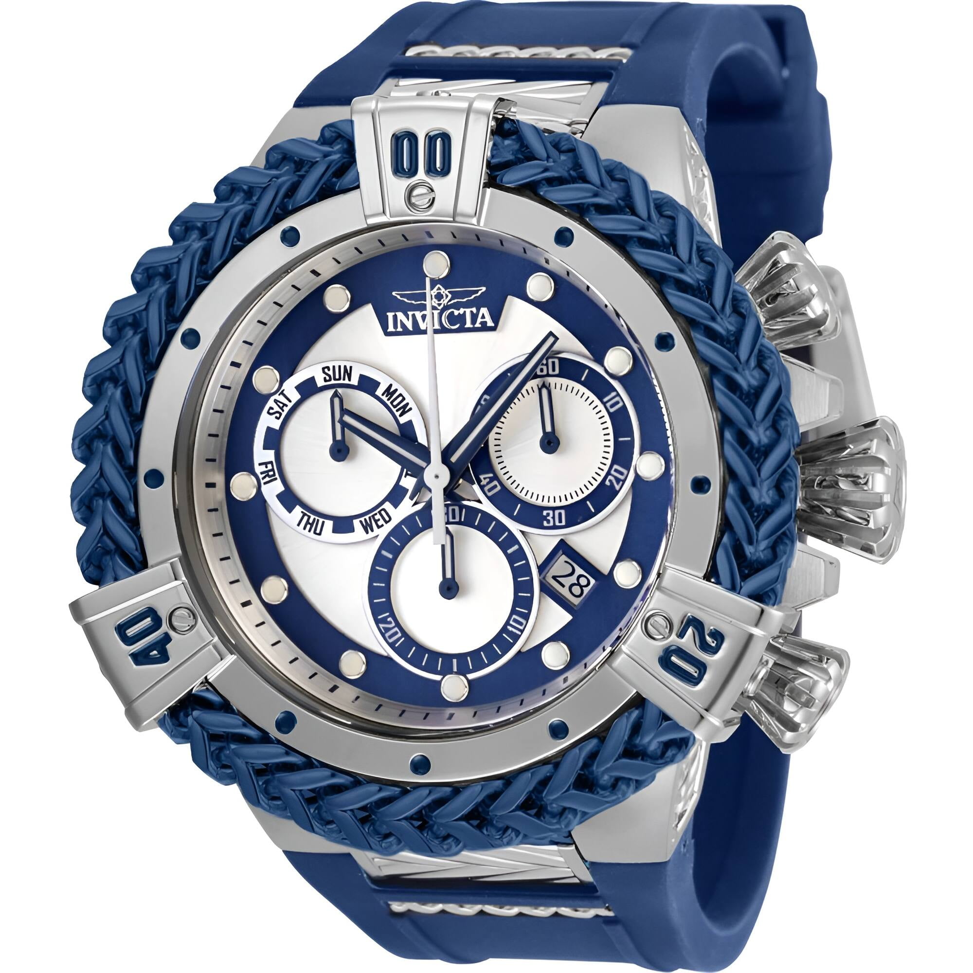Invicta Men's 35584 Bolt Quartz Blue Silicone Strap Chronograph Blue ...