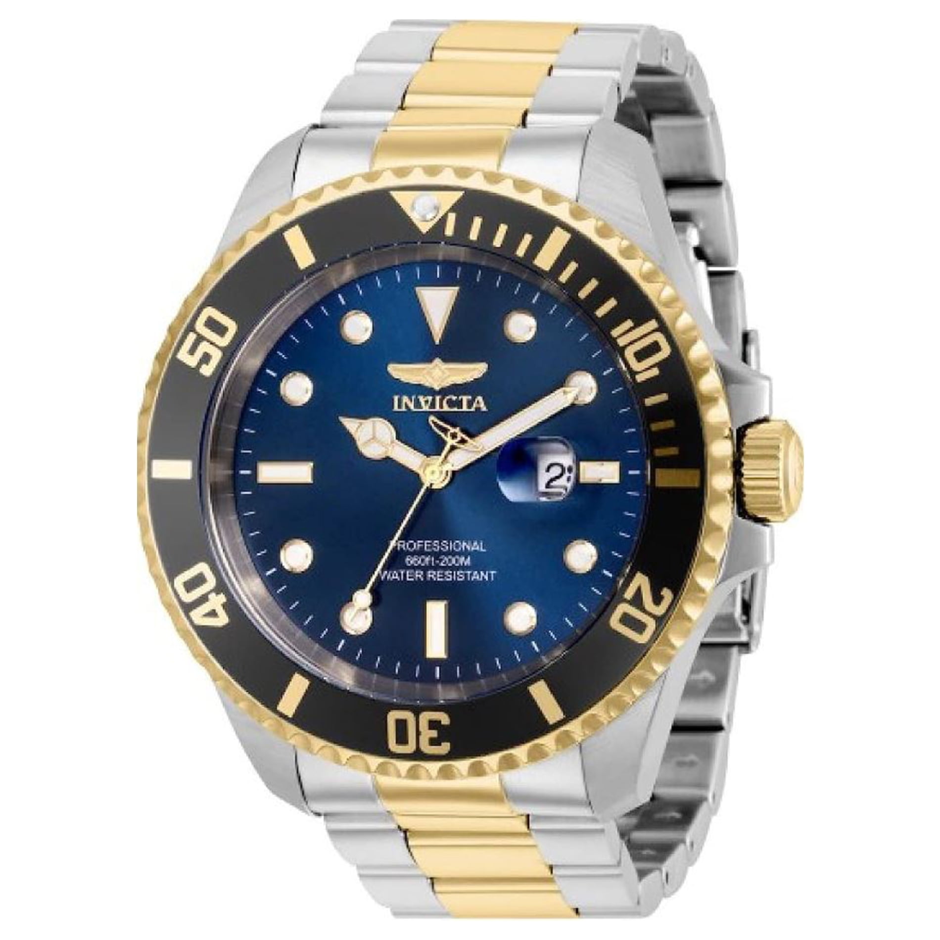 Invicta Men's 36077 Pro Diver Quartz Two-Toned Stainless Steel 3 Hand ...