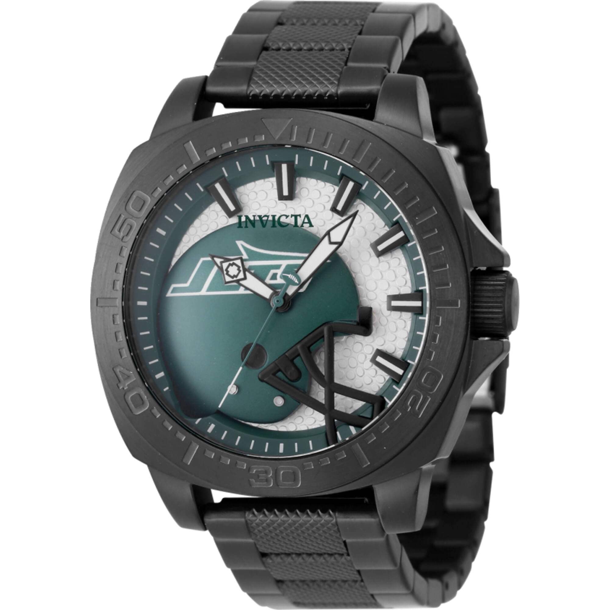 Invicta Men's 47879 NFL New York Jets Quartz 3 Hand Silver, Green Dial ...