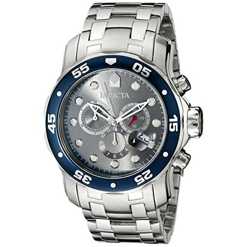 Invicta Men's 80059 Pro Diver Chronograph 48mm Swiss Quartz Silver SS ...