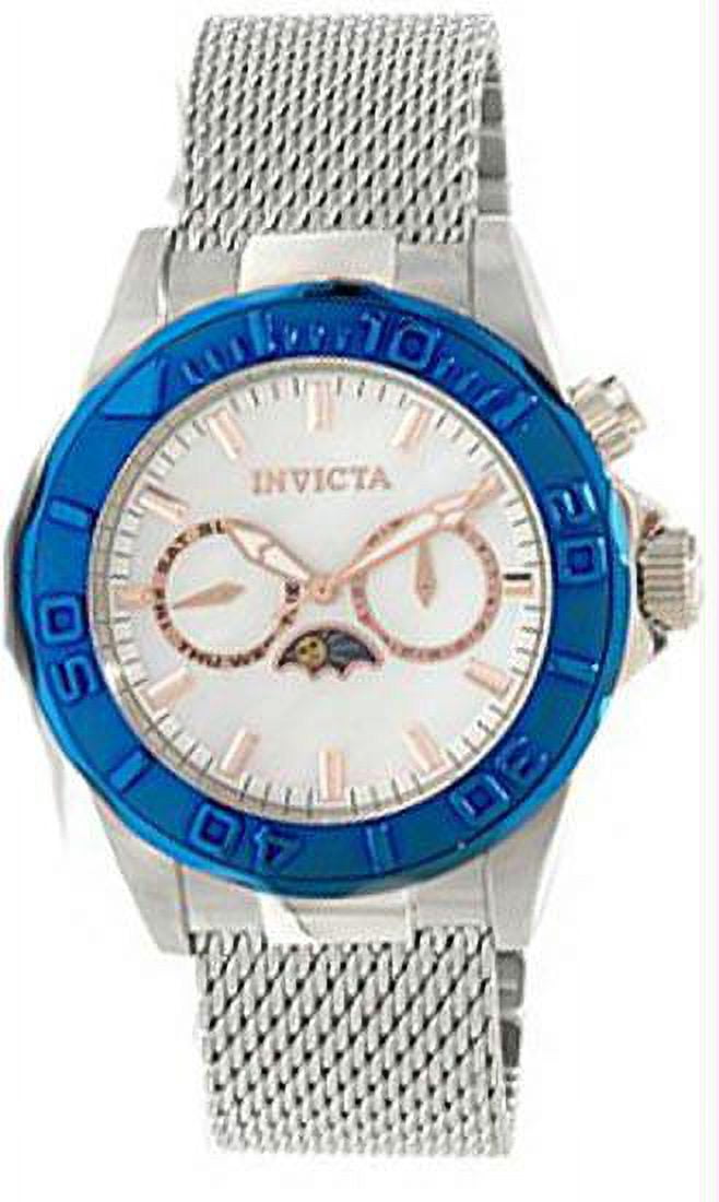 Invicta Men's 80301 Pro Diver Moonphase Mother of Pearl Dial Stainless ...