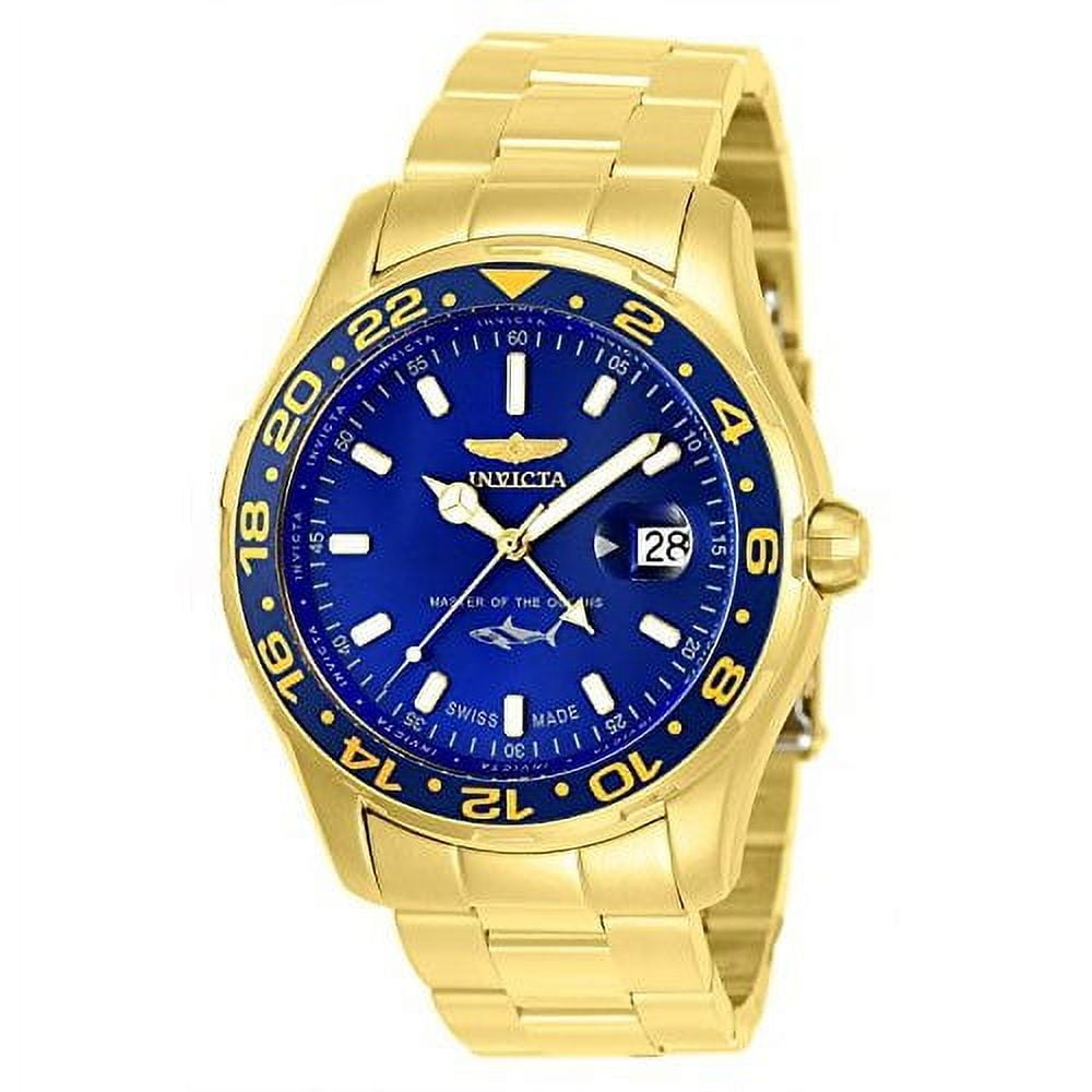 Invicta Men's PRO DIVER Gold-Tone Steel Bracelet & Case Flame-Fusion ...