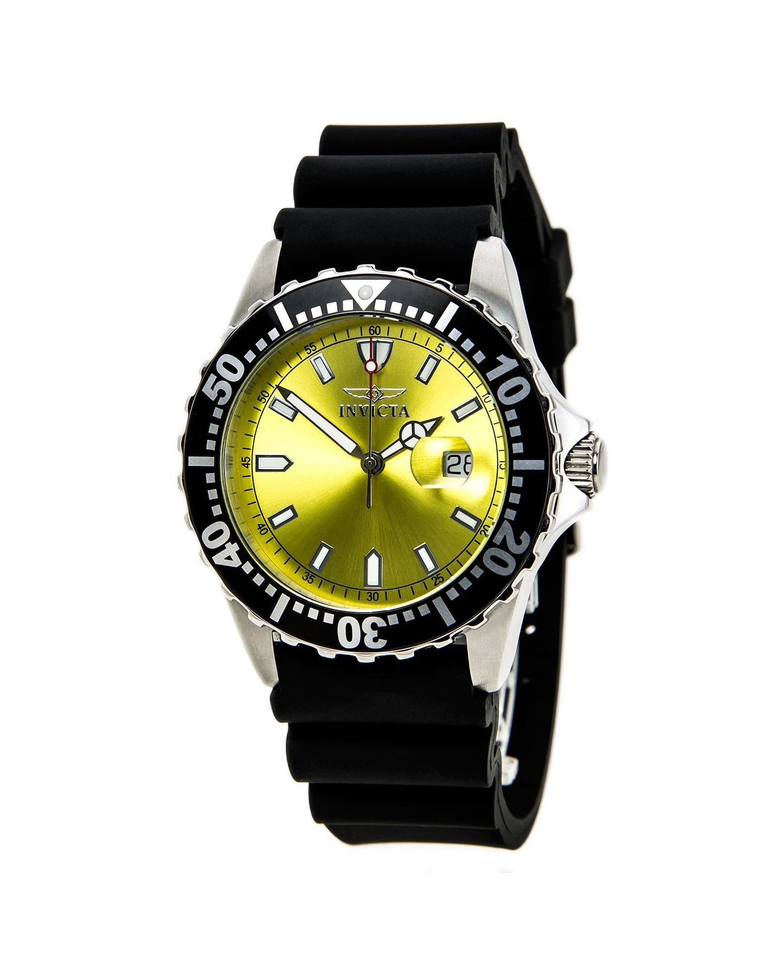 Invicta Men's Pro Diver 10918 Black Silicone Swiss Quartz Dress Watch ...