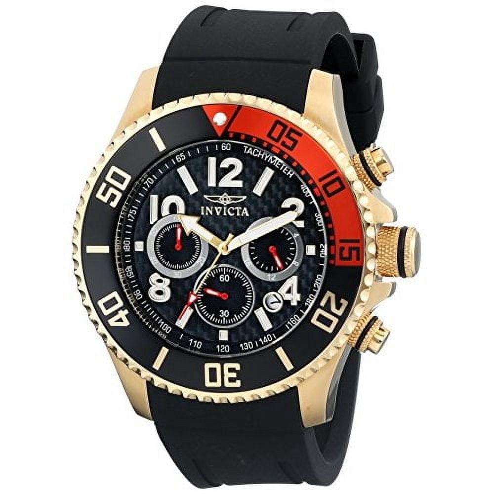 Invicta Men's Pro Diver 13729 Black Resin Quartz Dress Watch - Walmart.com