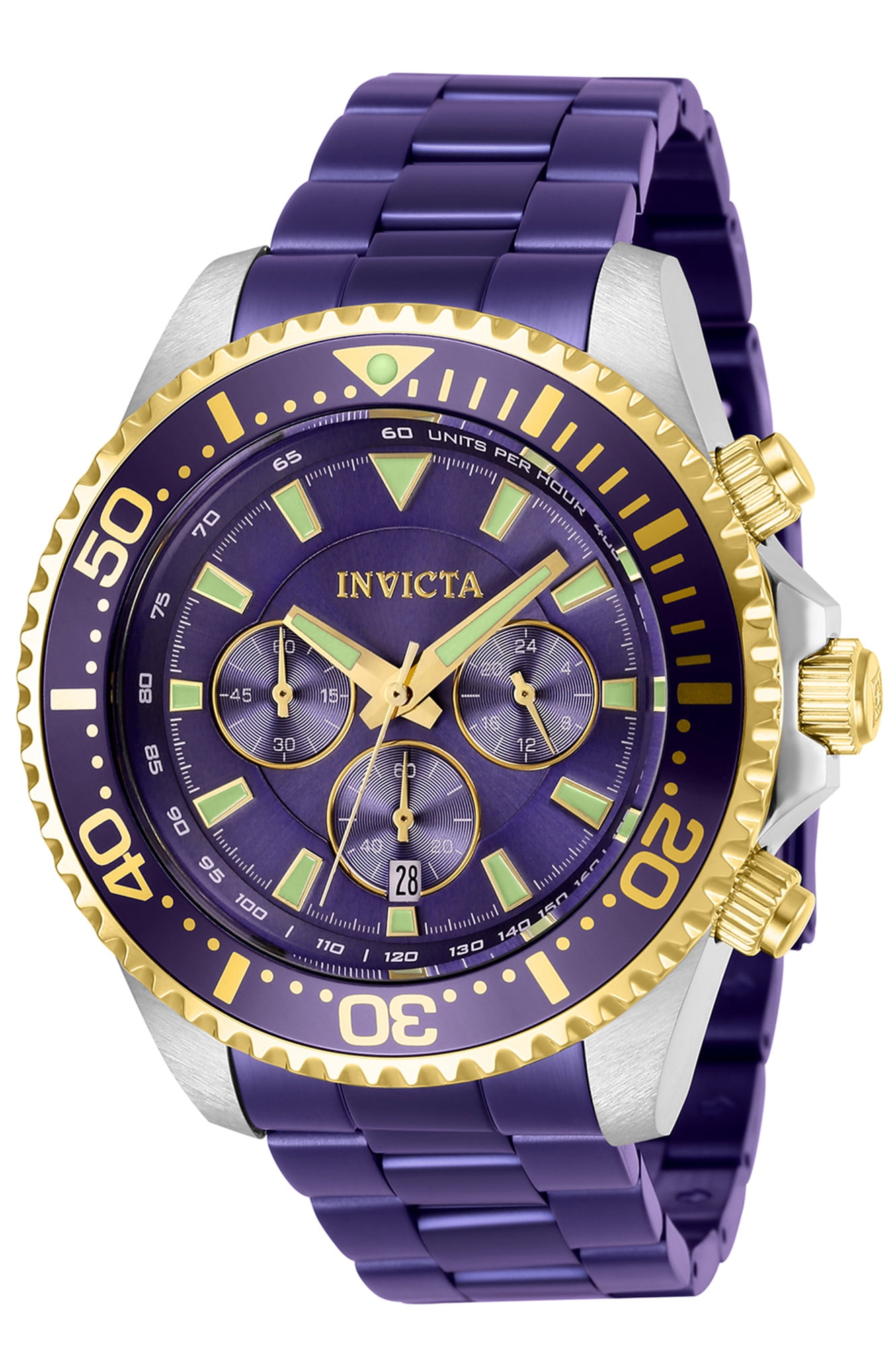 Invicta Men's Pro Diver 27479 Purple Stainless-Steel Quartz Diving ...