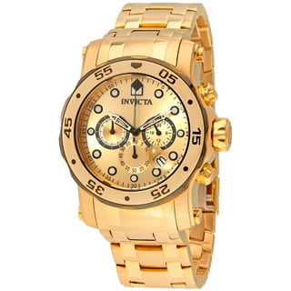 Invicta Men's Specialty Gold-Tone Steel Bracelet Case Flame-Fusion ...