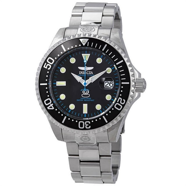 Invicta Men's Pro Diver Automatic 300m Black Dial Stainless Steel Watch ...