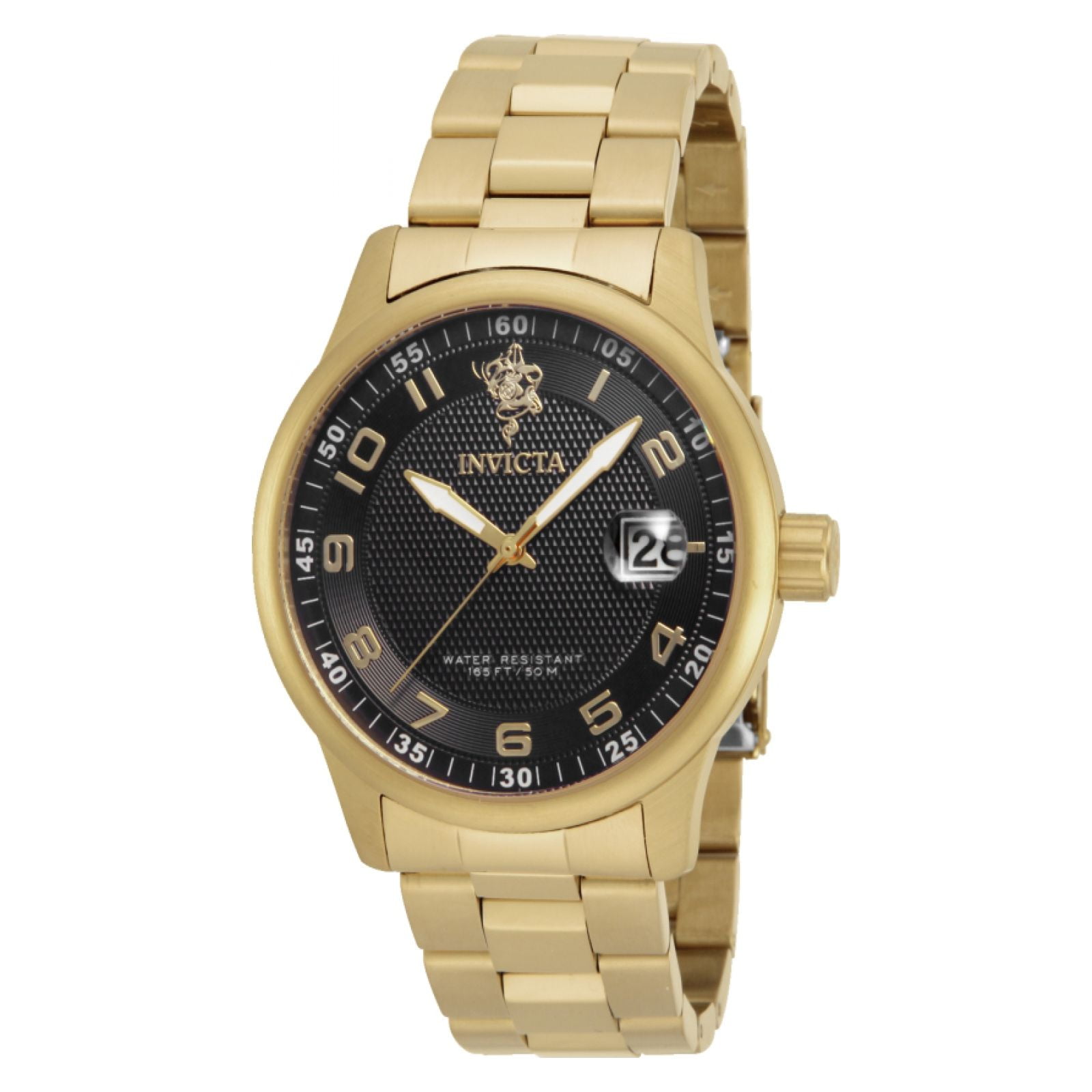 Invicta Men's Sea Base Gold-Tone Steel Bracelet & Case S. Sapphire ...