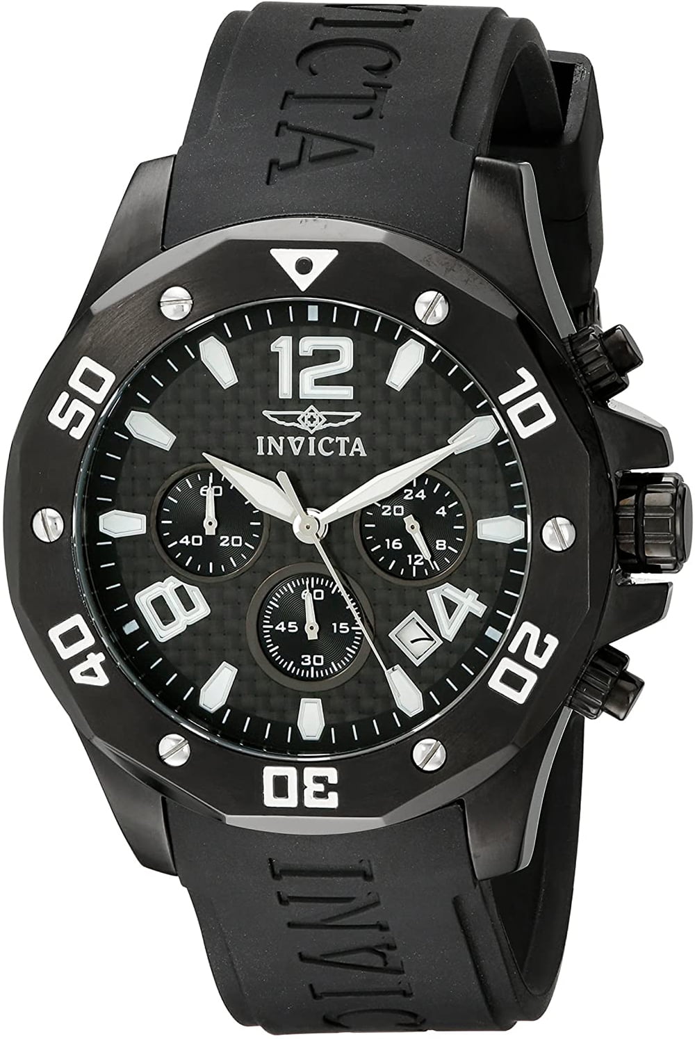 Invicta Men's Speciality 14890 Black Rubber Japanese Quartz Dress Watch ...
