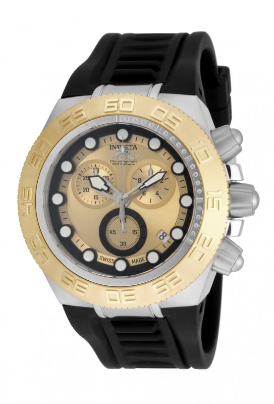Invicta Men's Subaqua 15577 Black Rubber Swiss Chronograph Dress Watch ...