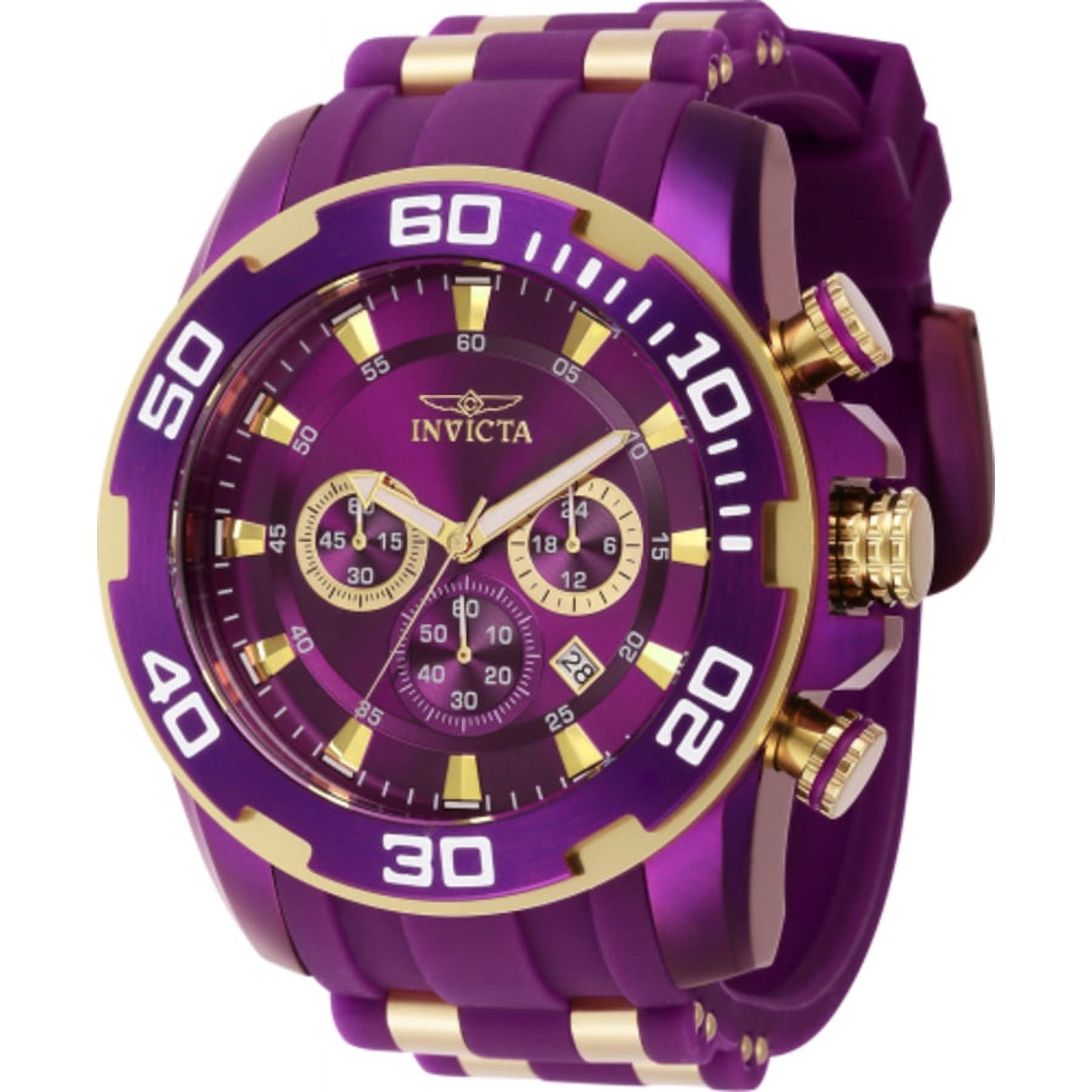 Invicta Mens Pro Diver Quartz Chronograph Dial Watch, Purple - Walmart.com