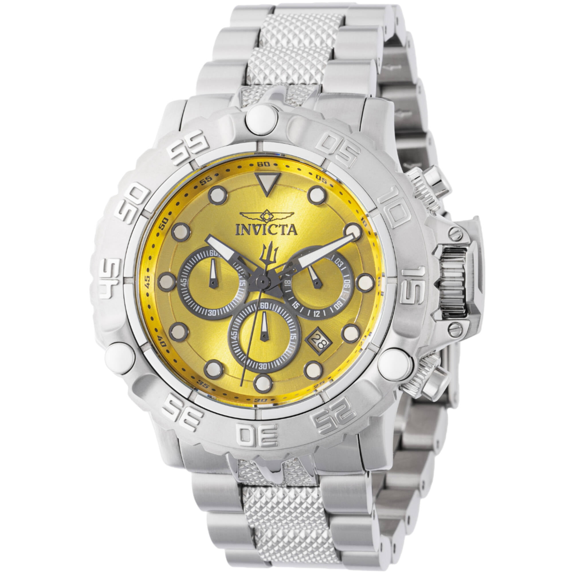 Invicta Mens Subaqua Quartz Chronograph Yellow, Gunmetal Dial Watch ...