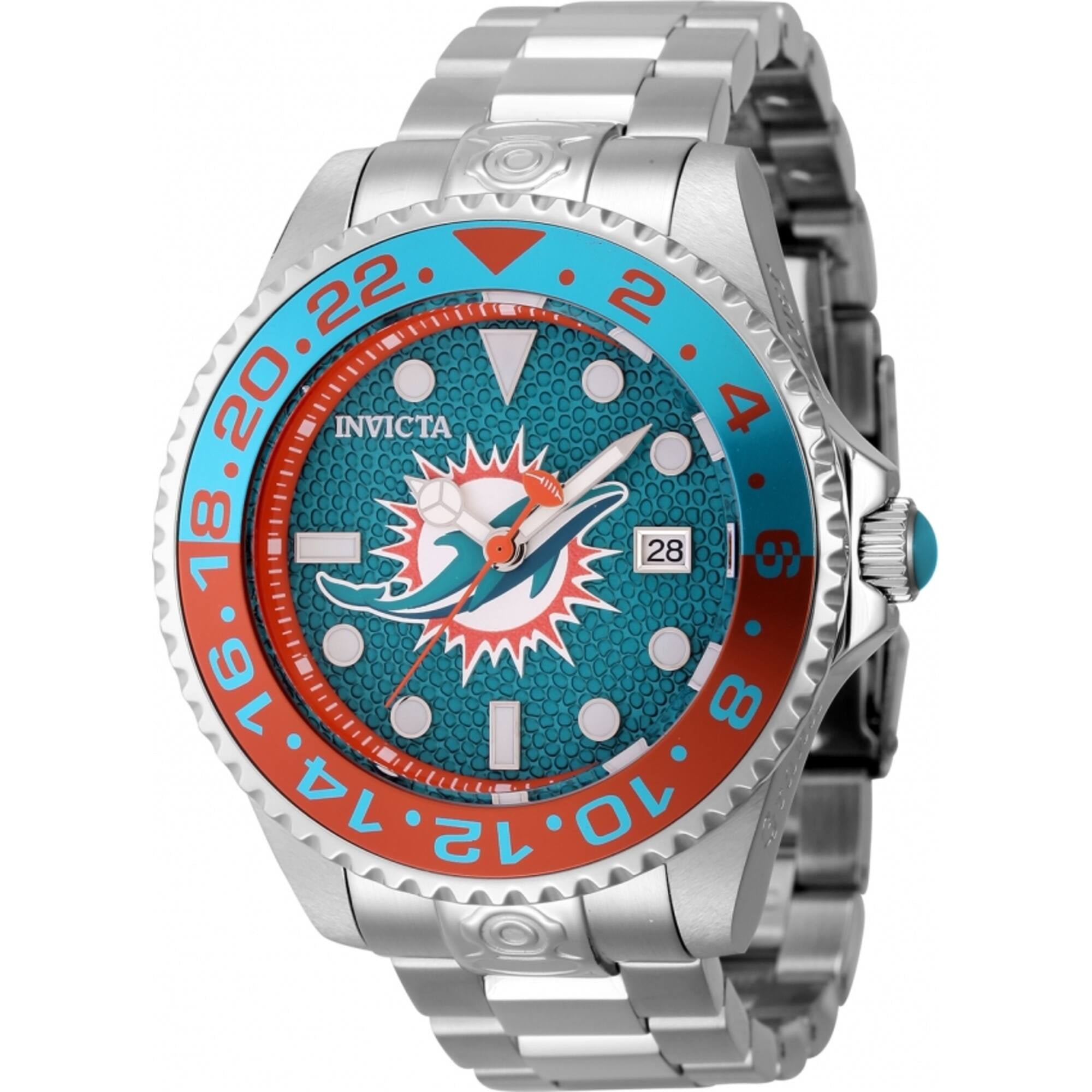 Invicta NFL Miami Dolphins Automatic Men's Watch - 47mm. Steel (45029 ...