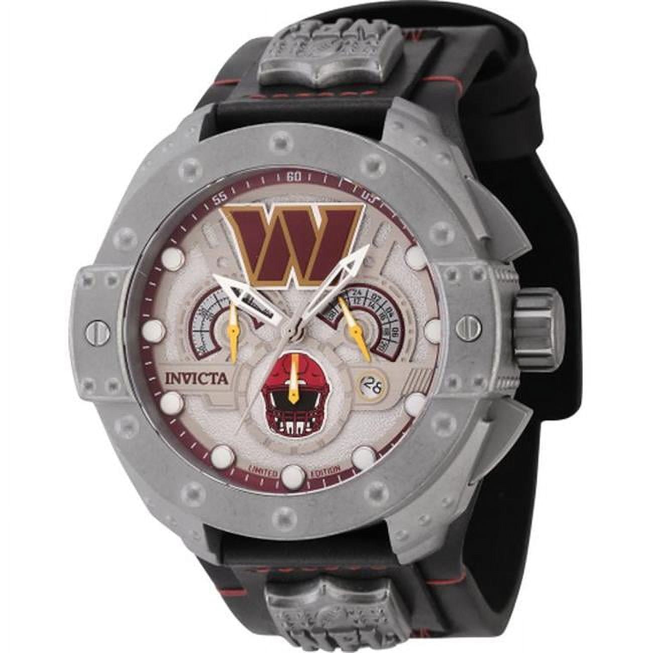 Invicta NFL Washington Commanders Men's Watch - 52mm. Black. Steel ...