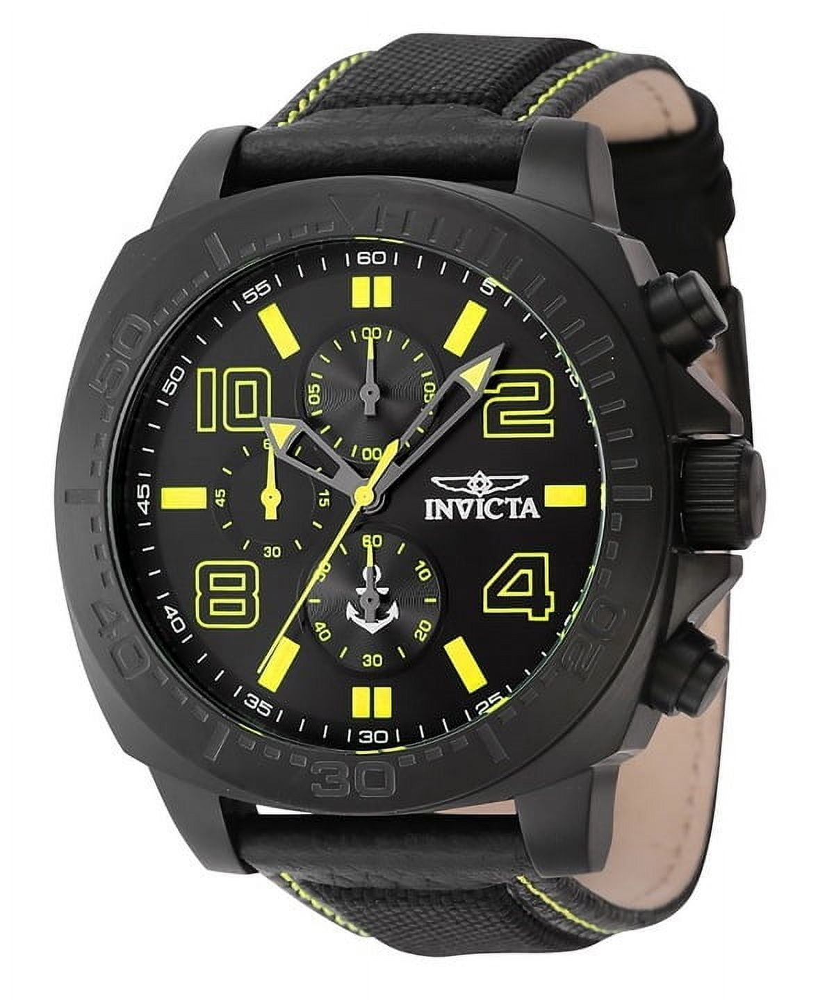 Invicta Ocean Voyage Chronograph Nylon Strap Black Dial Quartz 46287 ...