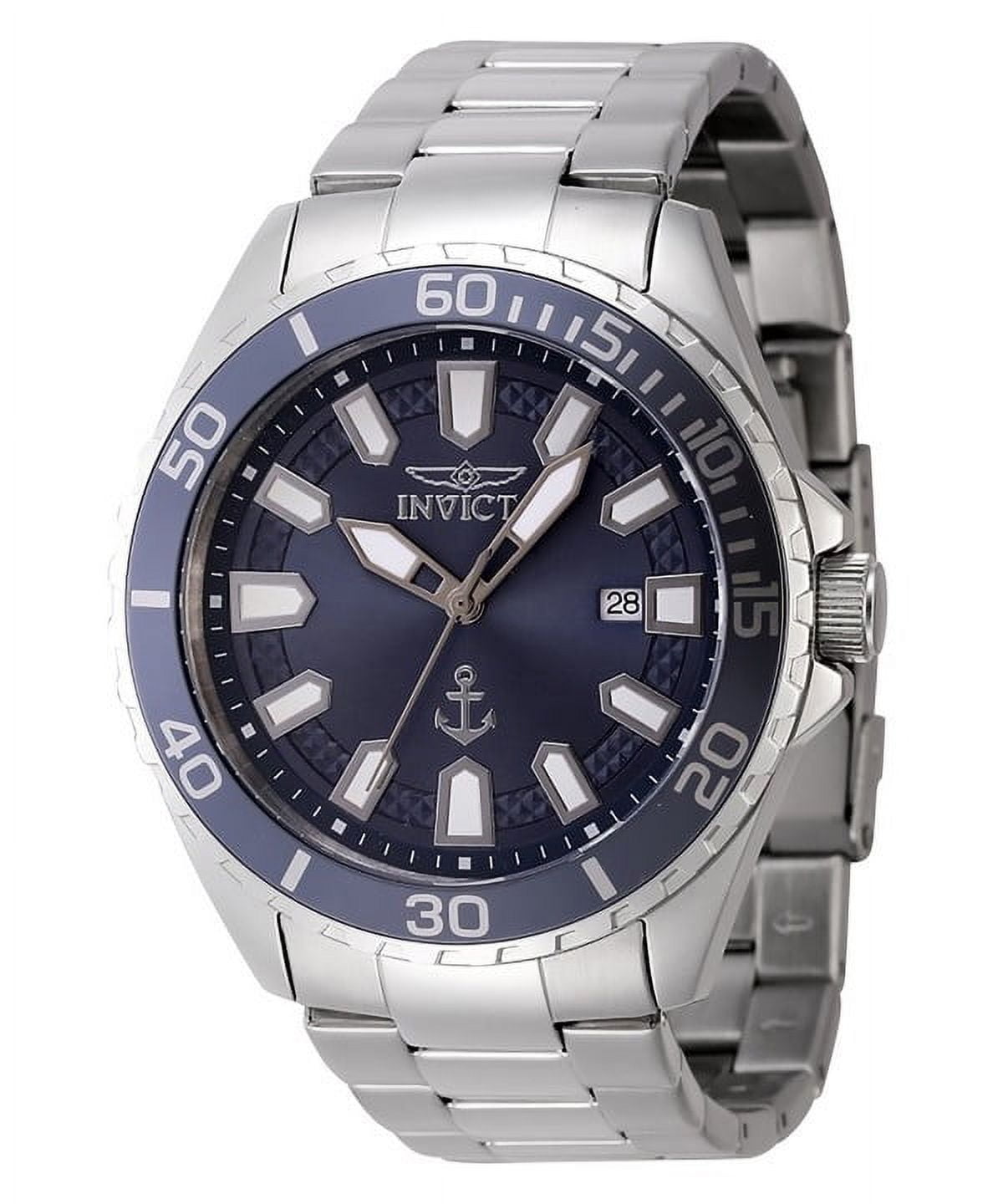 Invicta Ocean Voyage Stainless Steel Blue Dial Quartz 46278 Men's Watch ...