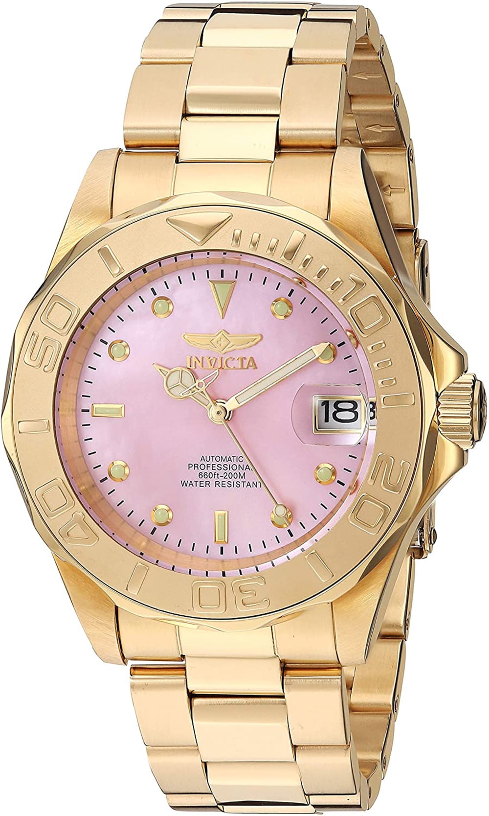 Invicta Pro Diver Automatic Pink Dial Men's Watch 28693 - Walmart.com