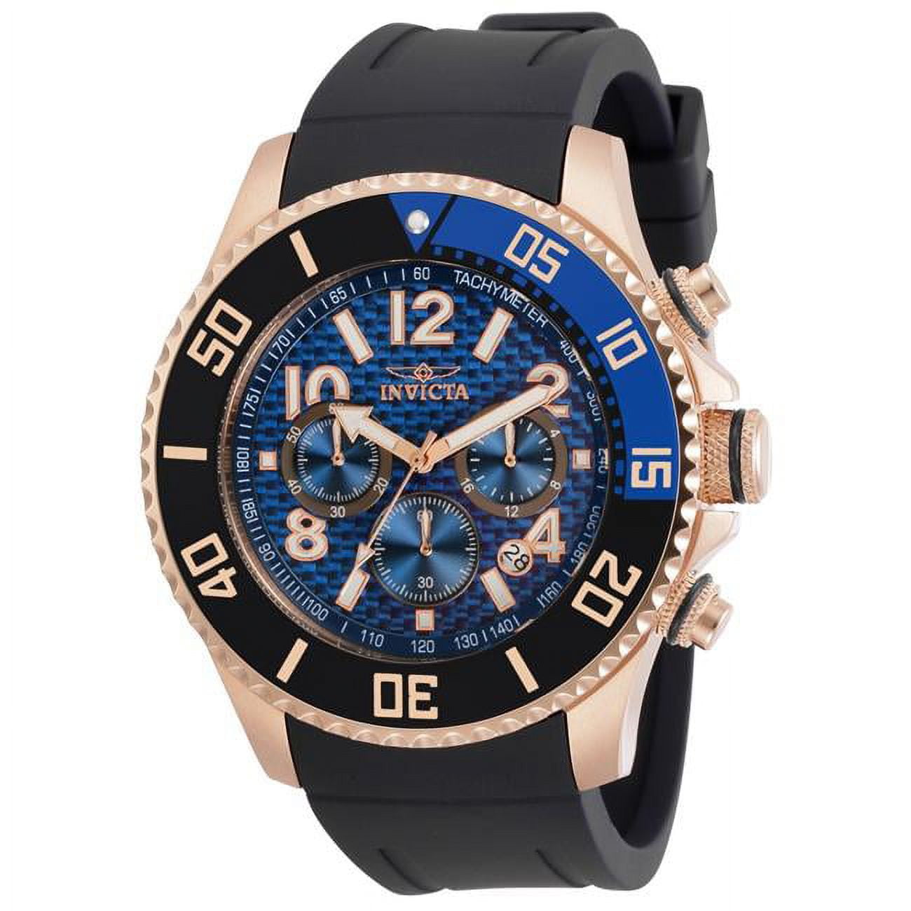 Invicta Pro Diver Chronograph Blue Dial Batman Bezel Men's Watch 30710 ...