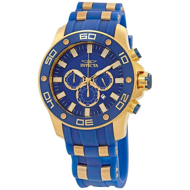 Invicta Pro Diver Chronograph Blue Dial Blue Silicone Men's Watch 26087 ...