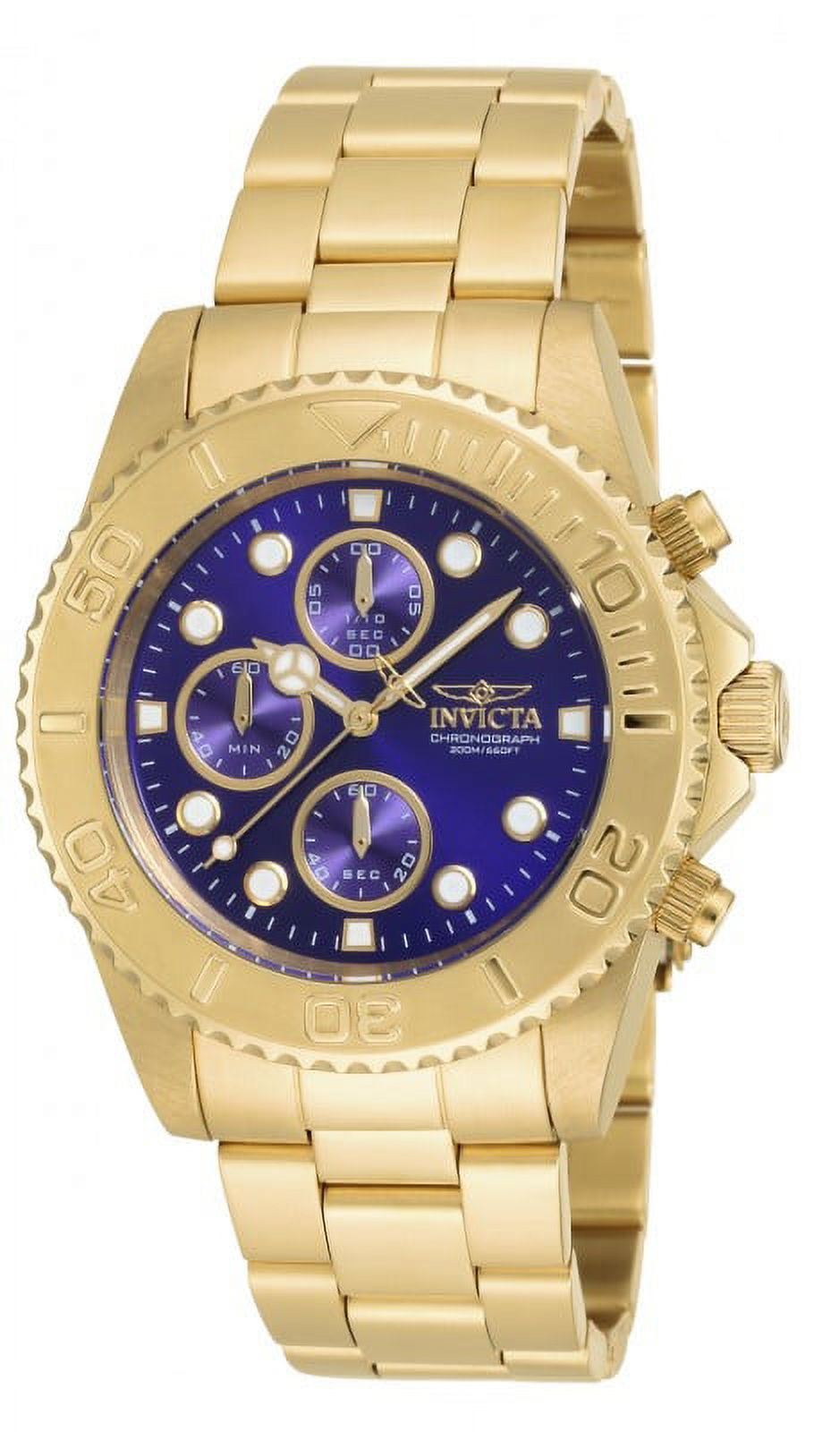 Invicta Men's 5404 Subaqua Noma III Chronograph Blue Dial Gold Plated ...