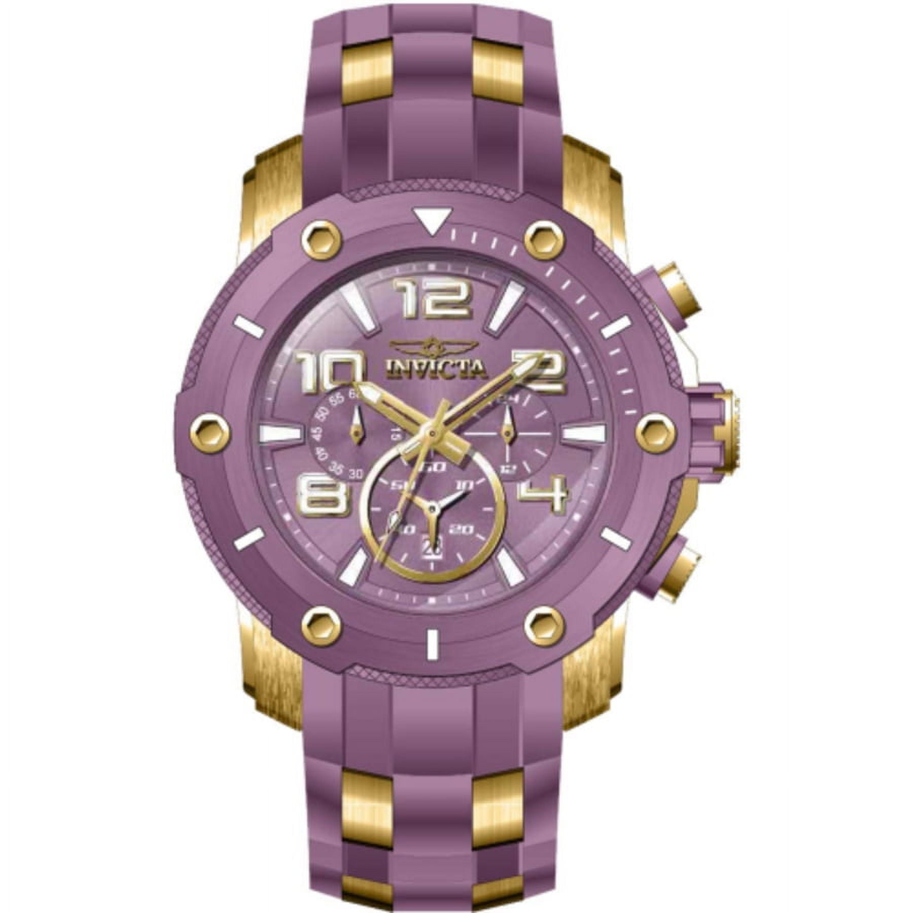 Invicta Pro Diver Chronograph Quartz Purple Dial Men's Watch 40805 ...