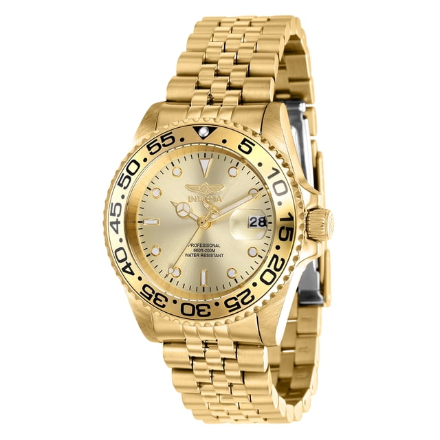 Invicta Pro Diver Ladies 38mm Stainless Steel Gold Gold dial Quartz ...