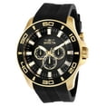 Invicta Pro Diver Men 50mm Stainless Steel Gold Black dial Chronograph ...