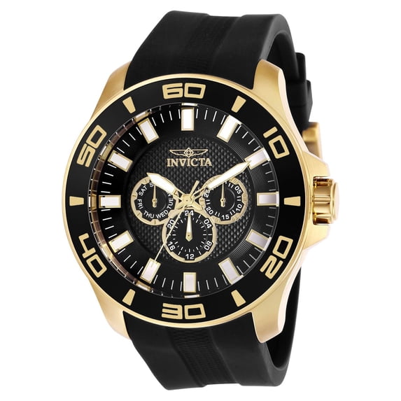 Invicta, Pro Diver Men 50mm Stainless Steel Quartz Watch, Black dial ...