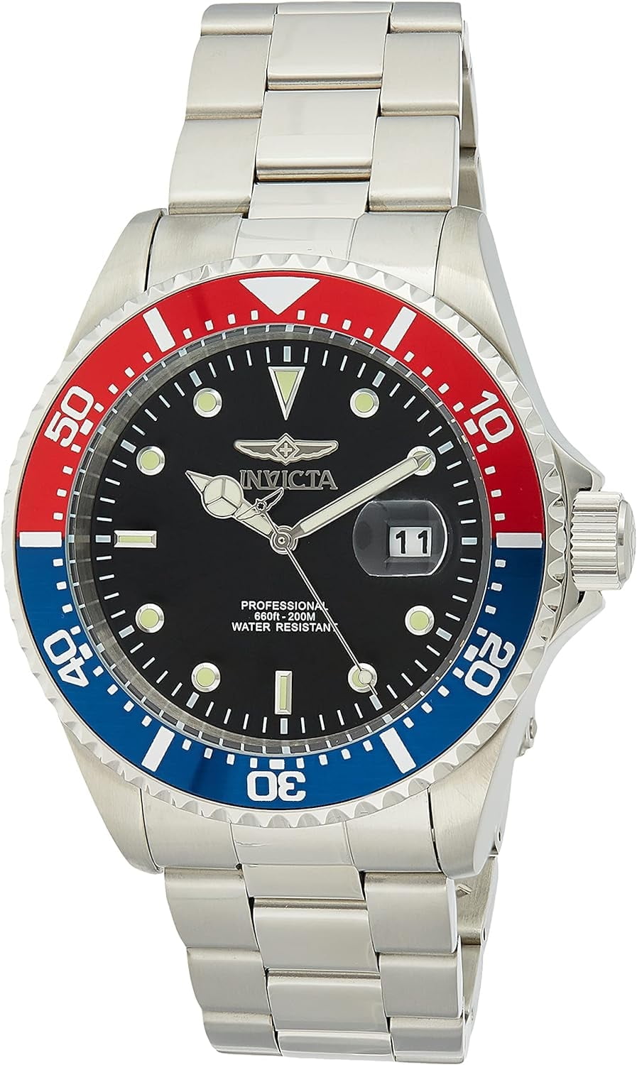Invicta Pro Diver Quartz Black Dial Pepsi Bezel Men's Watch 23384 ...