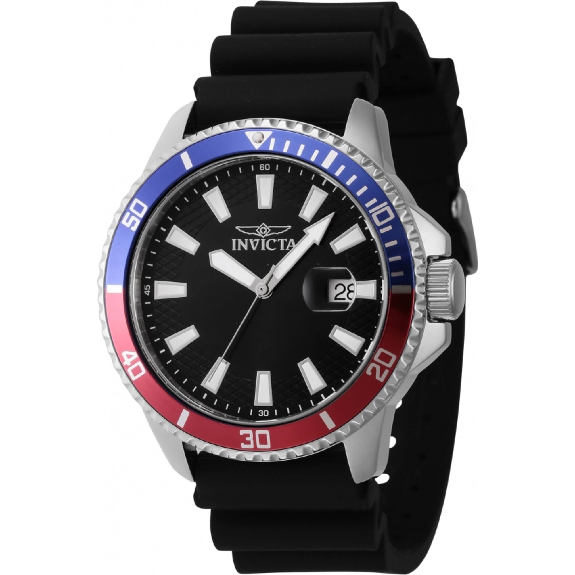Invicta Pro Diver Quartz Black Dial Pepsi Bezel Men's Watch 46131 ...