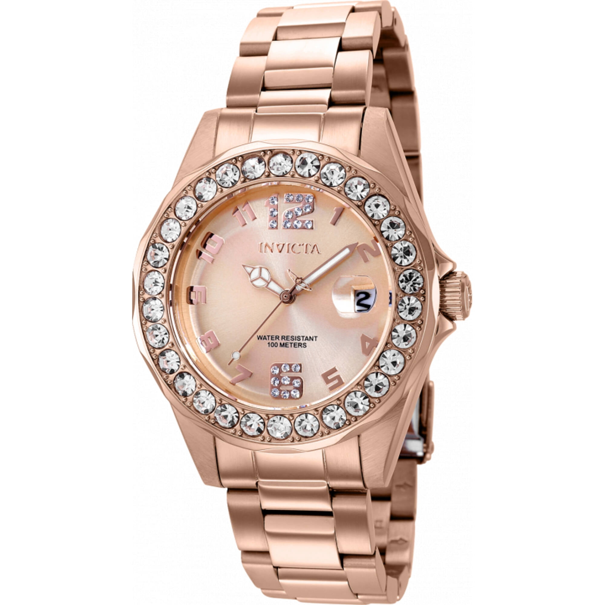 Invicta Pro Diver Women's Quartz Crystal Accented Bracelet Watch ...